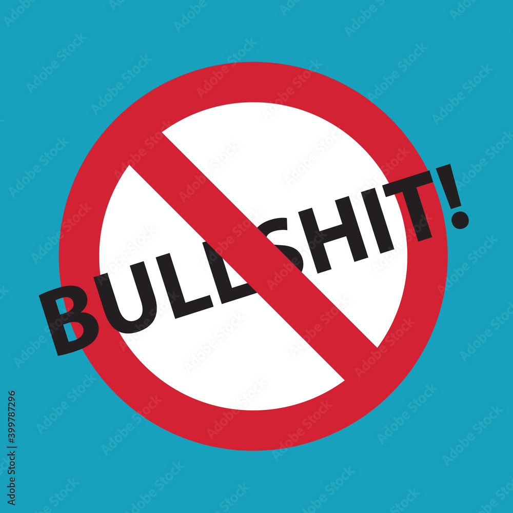 no bullshit sign- vector illustration Stock Vector | Adobe Stock