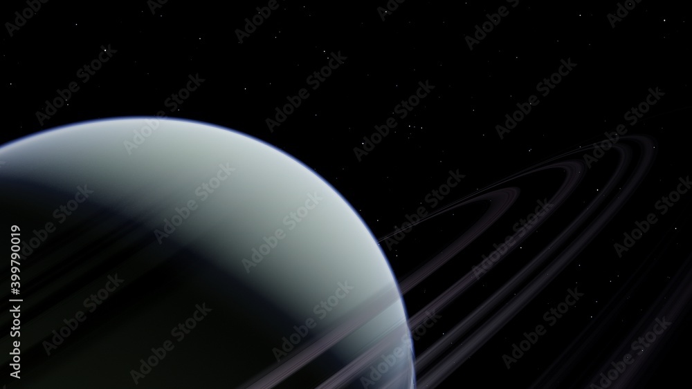gas giant in space, gas planet, planet with gas clouds 3d render Stock ...