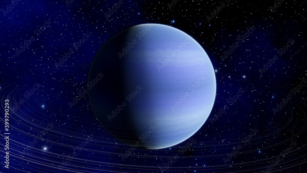 gas giant in space, gas planet, planet with gas clouds 3d render Stock ...