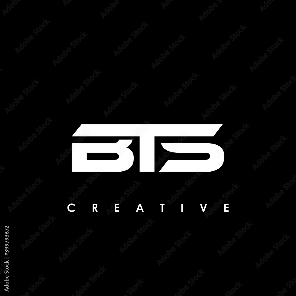 BTS Letter Initial Logo Design Template Vector Illustration Stock ...