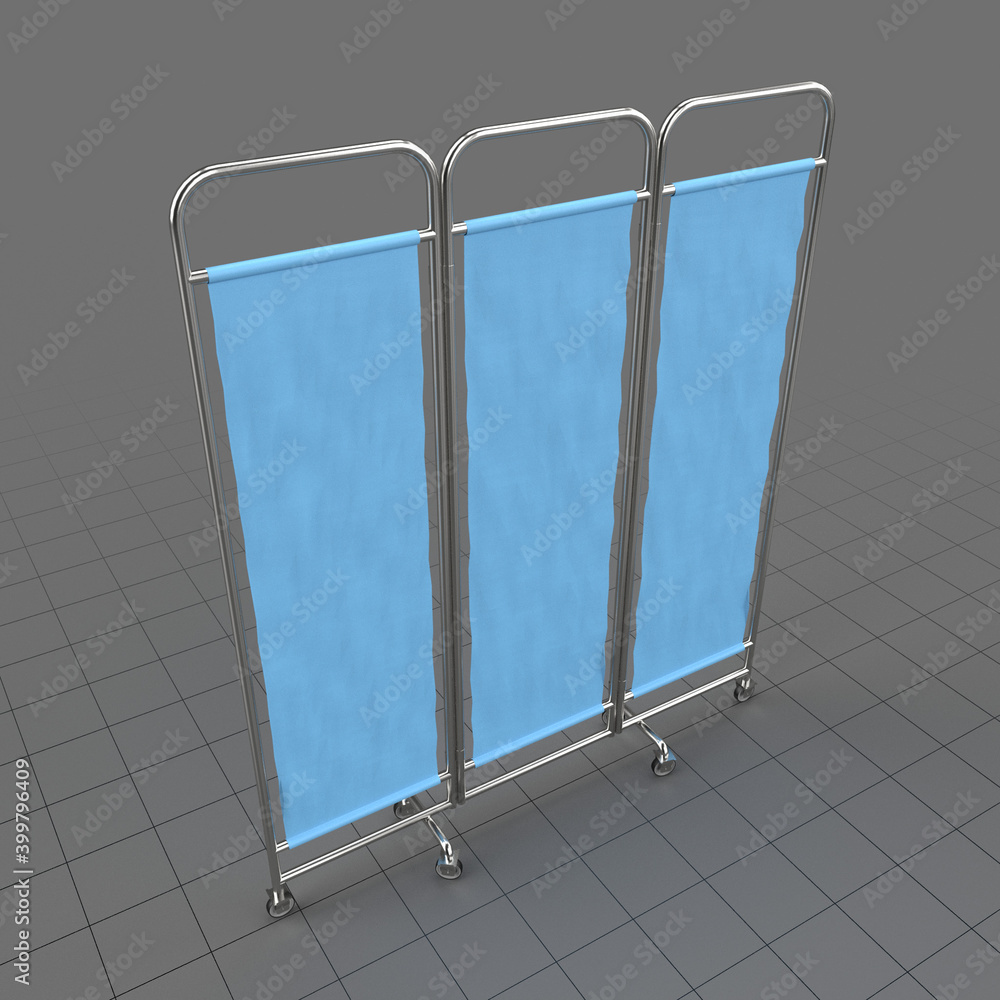 Hospital ward privacy screen Stock 3D asset | Adobe Stock