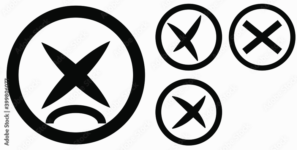 Cancel icon. Prohibition of action. Stop procedure. Cancel download ...