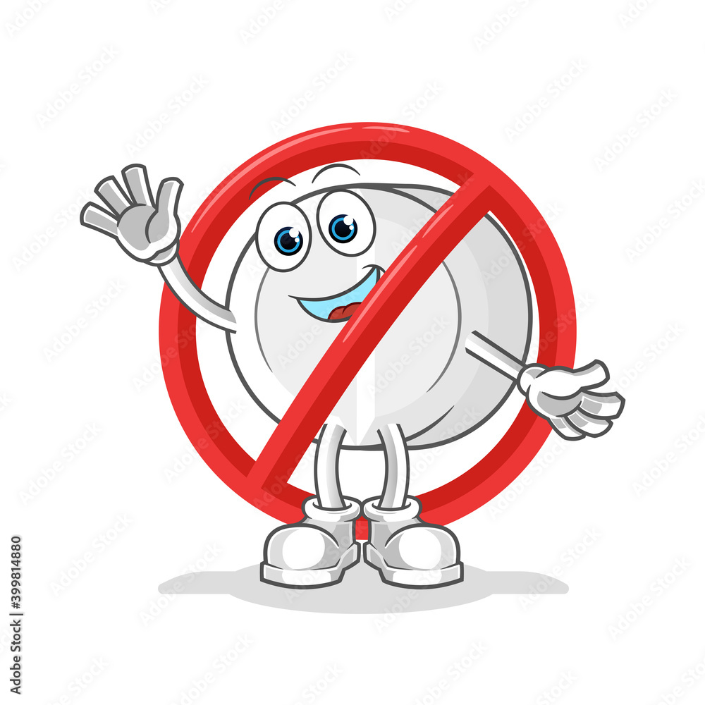 say no to medicine mascot. cartoon vector Stock Vector | Adobe Stock