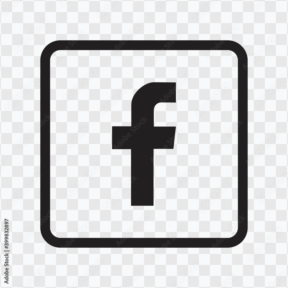 Facebook logo on a transparent background Stock Vector | Adobe Stock