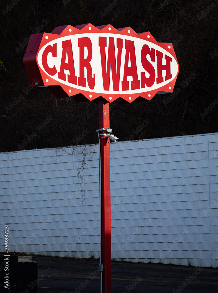 Classic America Car-wash sign with a retro feel with room for copy or ...
