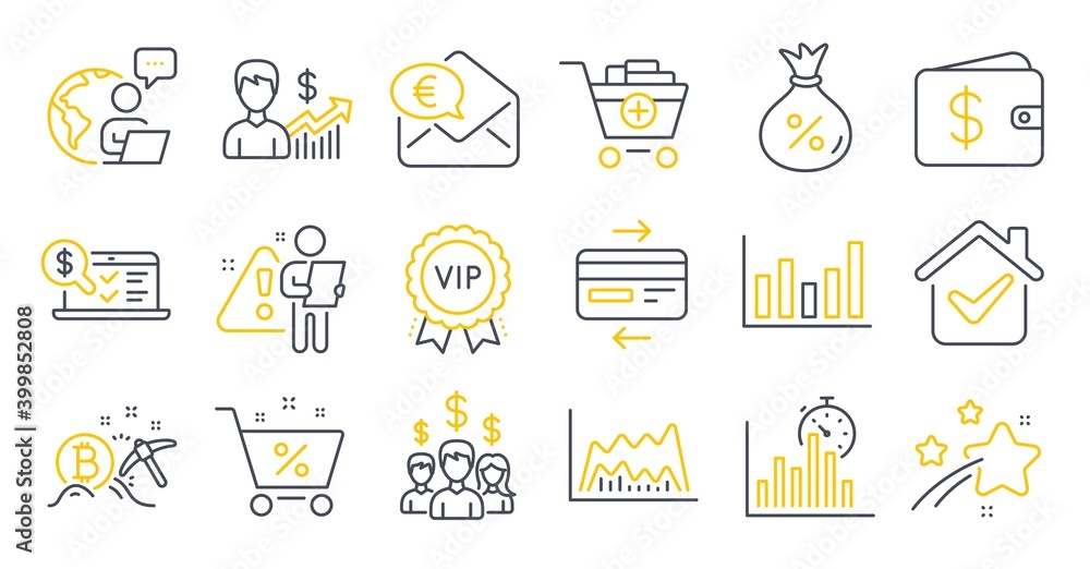 Vetor de Set of Finance icons, such as Salary employees, Loan, Online ...