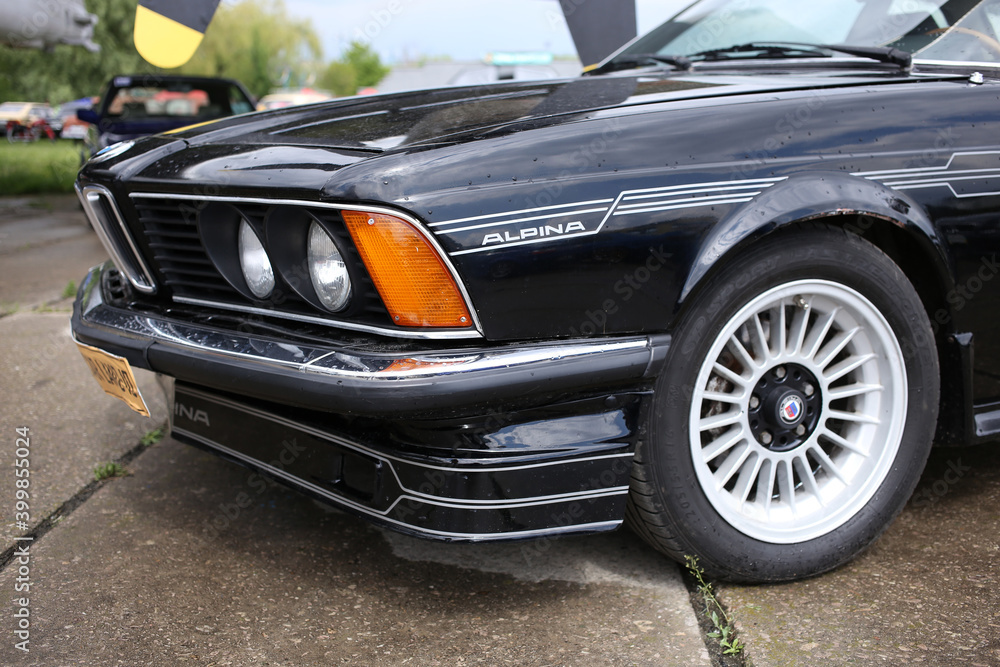 Side view of a rare sports car of BMW E24 635CSi Alpina. Stock Photo ...