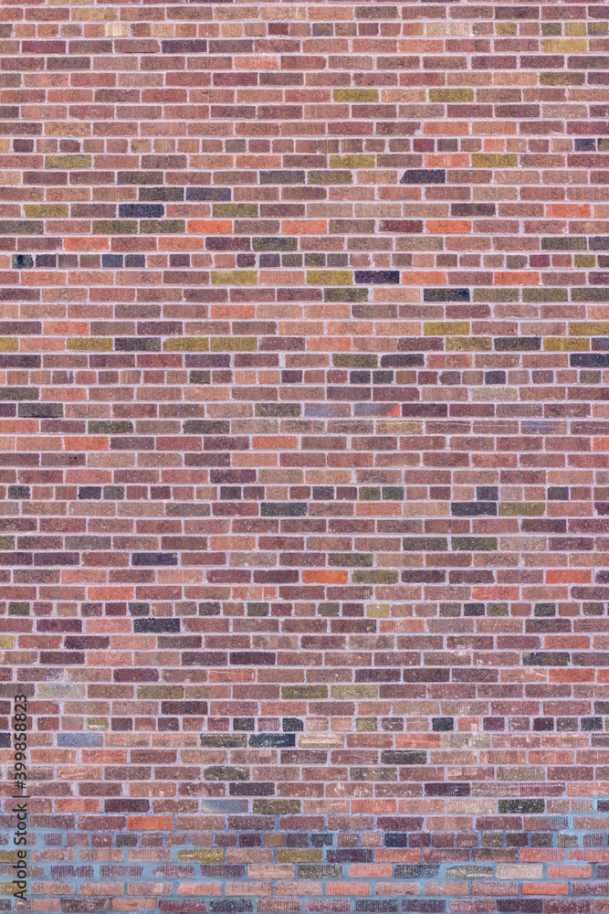 Attractive multi-color clay brick wall texture background in common ...