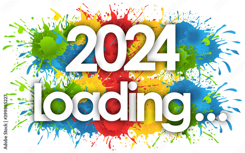 2024 loading in splash’s background Stock Illustration | Adobe Stock