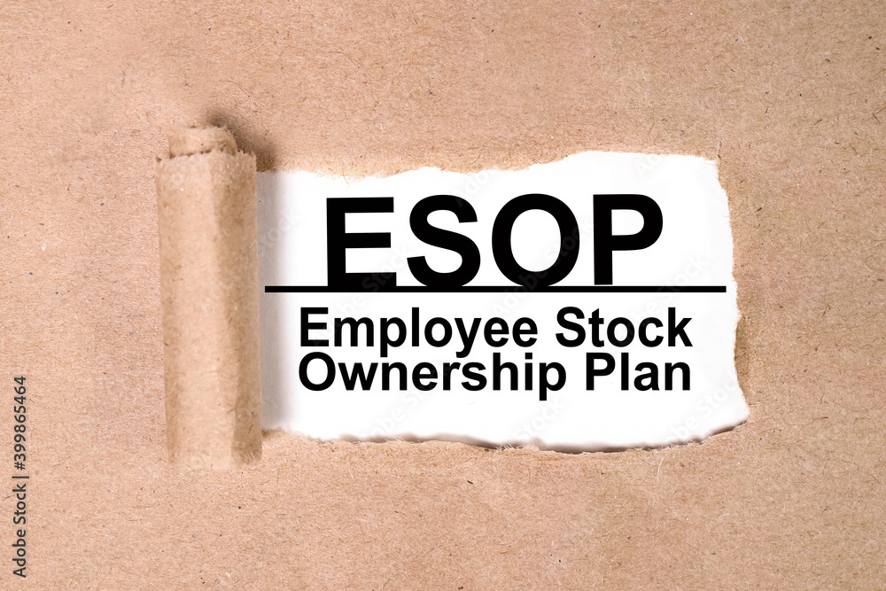 ESOP, text on white paper on torn paper background. Stock Photo | Adobe ...