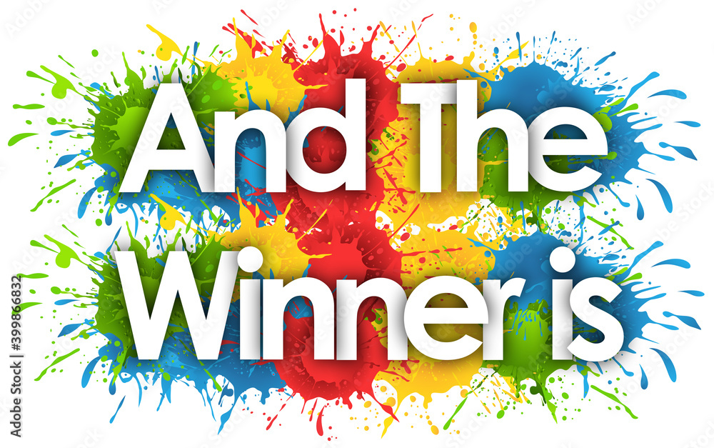 And the winner is in splash’s background Stock Illustration | Adobe Stock