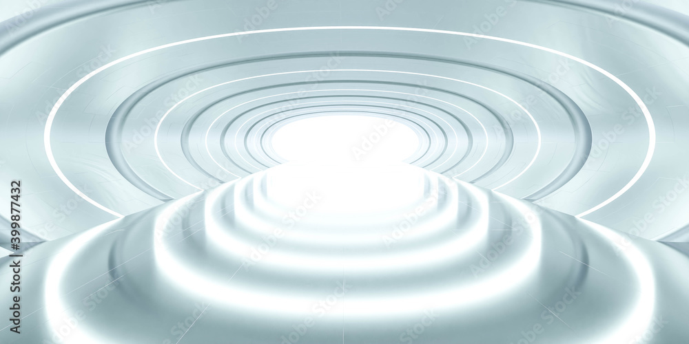 abstract white architecture building 3d render with big floor 3d render ...