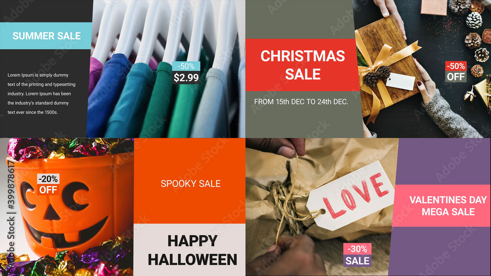 Modern Revealing Sale Promo Overlay Stock Template | Adobe Stock