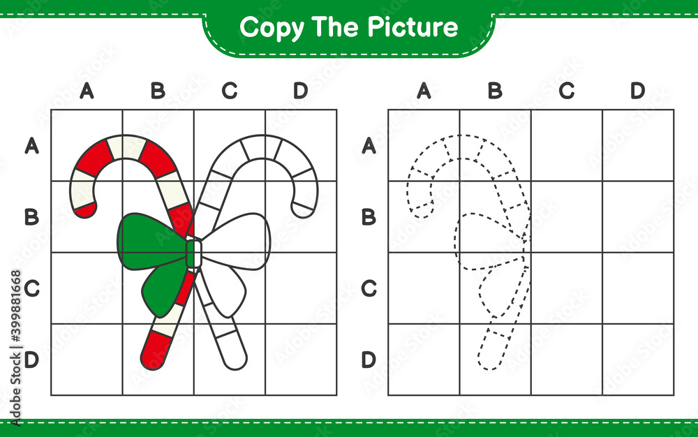 Copy the picture, copy the picture of Candy Canes with Ribbon using ...