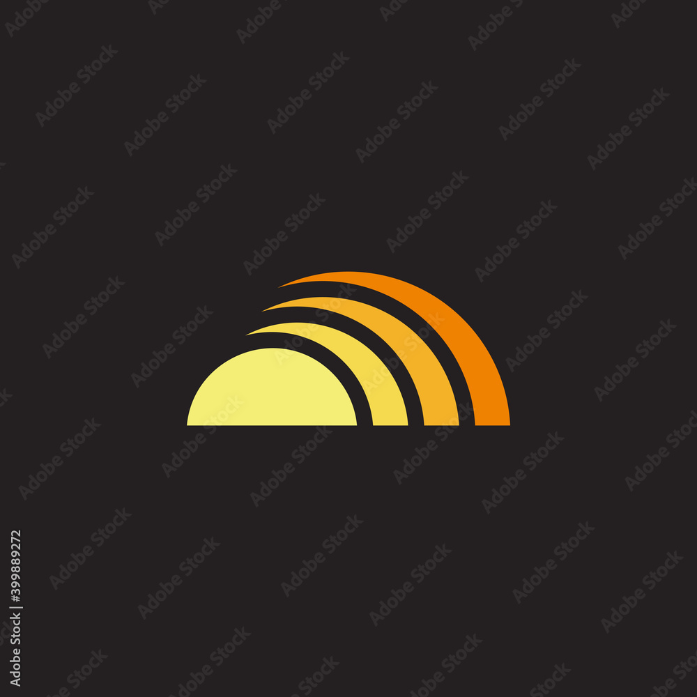 sun rays signal shape symbol logo vector Stock Vector | Adobe Stock