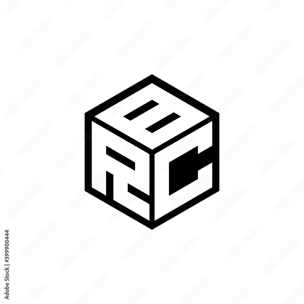 RCB letter logo design with white background in illustrator, cube logo ...