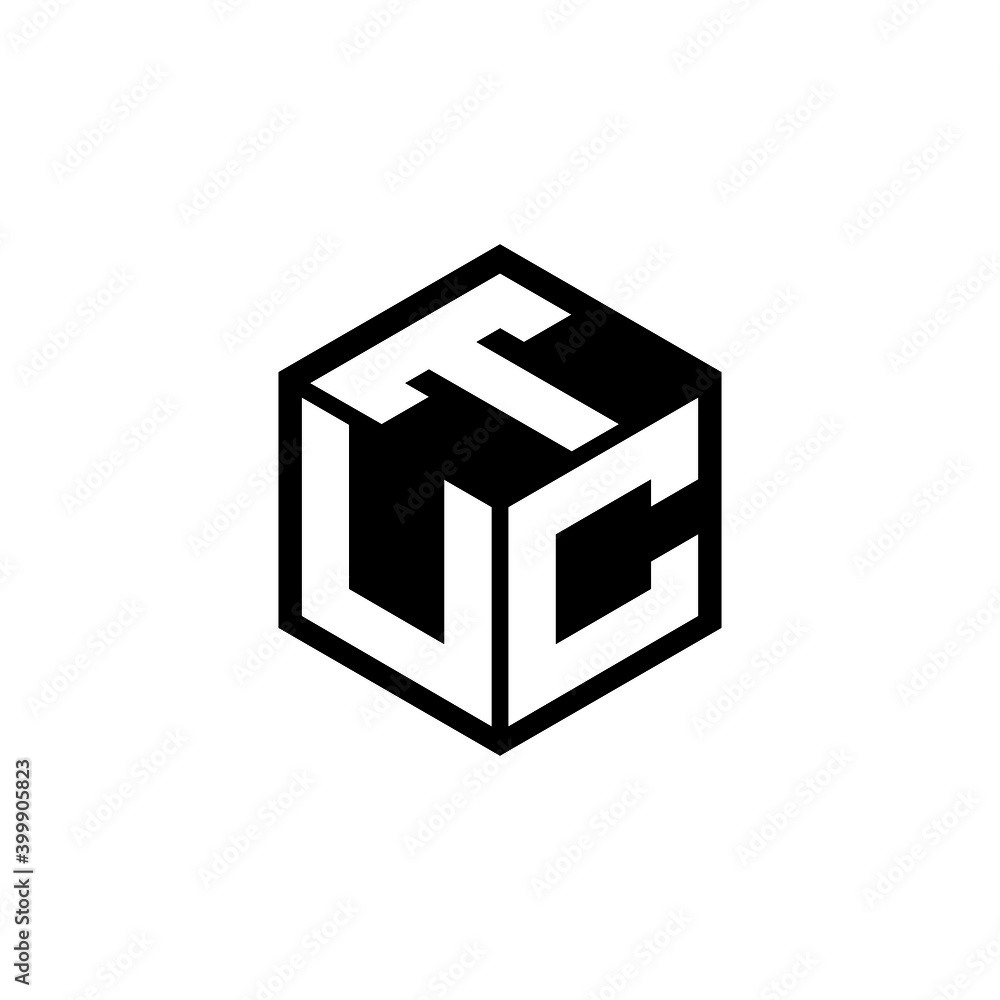 UCT letter logo design with white background in illustrator, cube logo ...