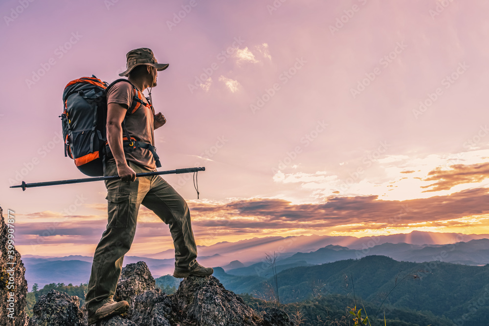 Backpacking Sunset Wallpaper