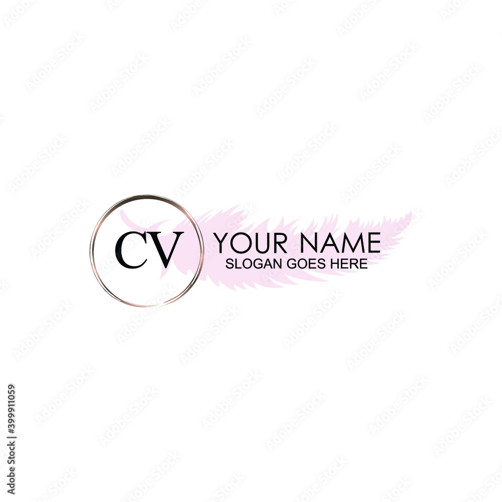 Initial CV Handwriting, Wedding Monogram Logo Design, Modern ...