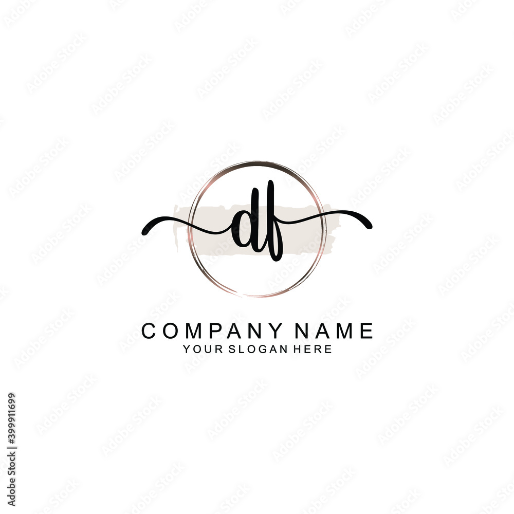 Initial DF Handwriting, Wedding Monogram Logo Design, Modern ...