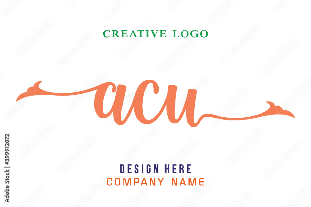 ACU lettering logo is simple, easy to understand and authoritative ...