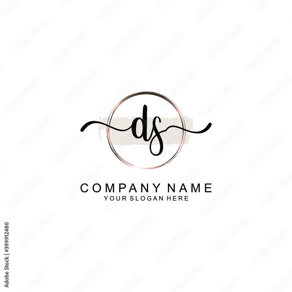 Initial DS Handwriting, Wedding Monogram Logo Design, Modern ...