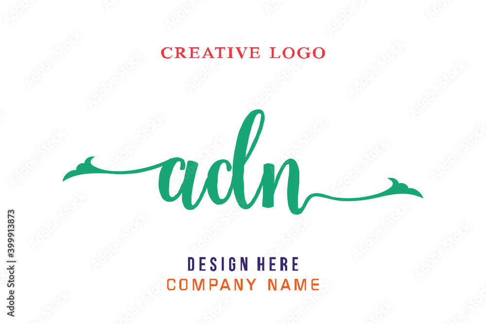ADN lettering logo is simple, easy to understand and authoritative ...