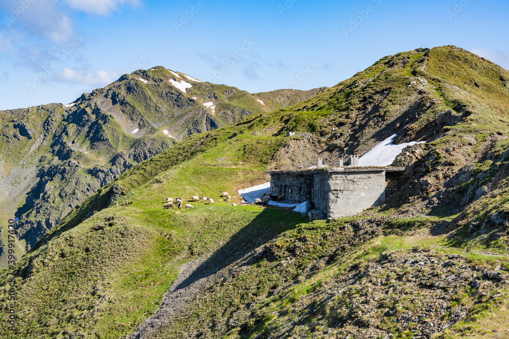 A bunker from world war one in the european alps on the "Karnischer ...