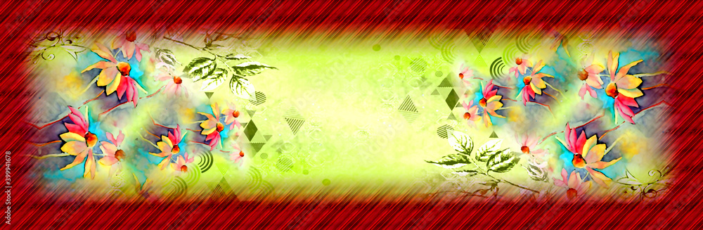digital textile saree design and colourfull background and illustration ...