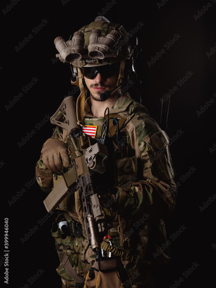 Delta Force soldier, US army special forces. Combat application group ...