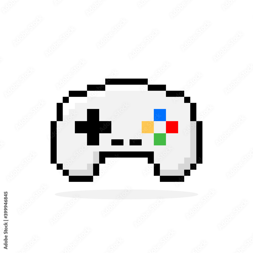 Gamepad pixel image. Vector illustration of a pixel joystick. Stock ...