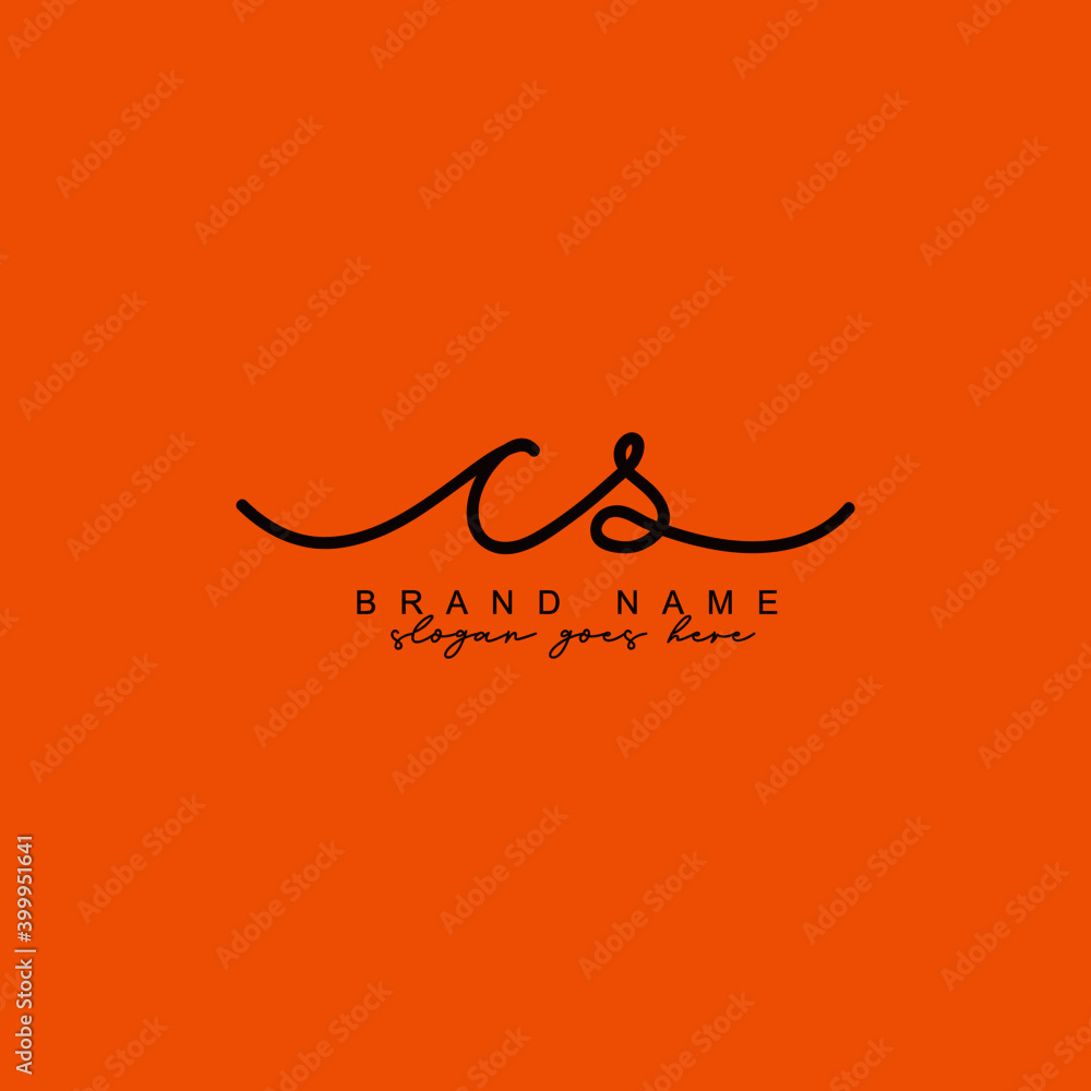 CS Initial Signature Logo - Handwritten Vector Logo for Letter C and S ...