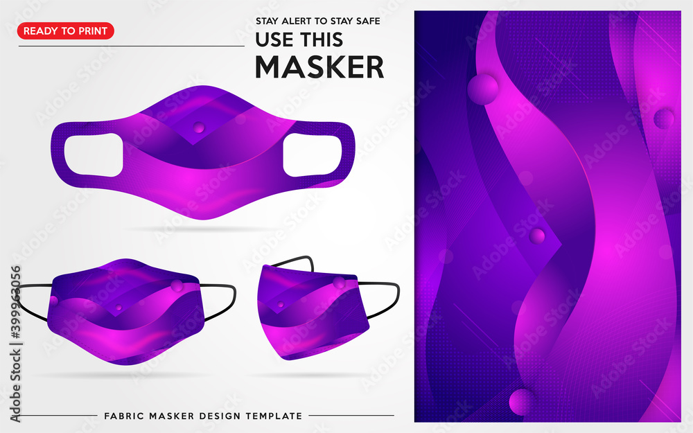 Modern Protective Mask Design Template With Abstract and Colorful ...