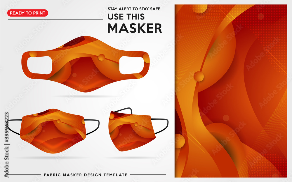 Modern Protective Mask Design Template With Abstract and Colorful ...