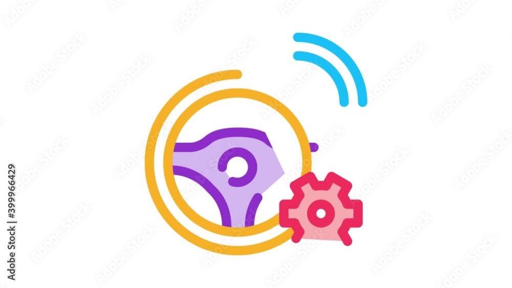 network car drive Icon Animation. color network car drive animated icon ...