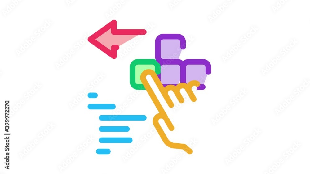 Push Game Controller Button Icon Animation Color Push Game Controller