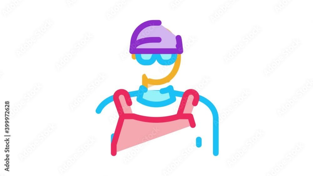 drain cleaning worker Icon Animation. color drain cleaning worker ...