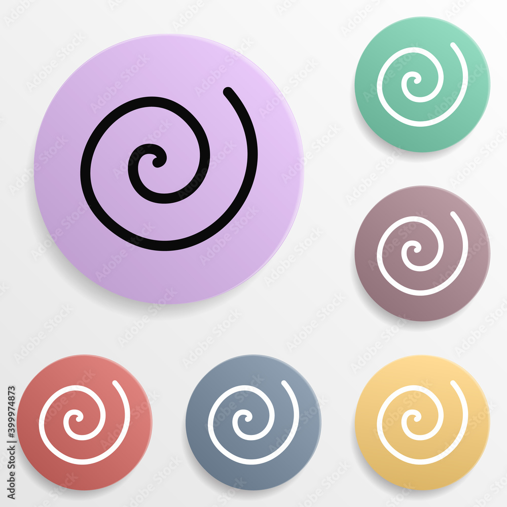 Squeeze the sign on the washing machine badge color set icon. Simple ...