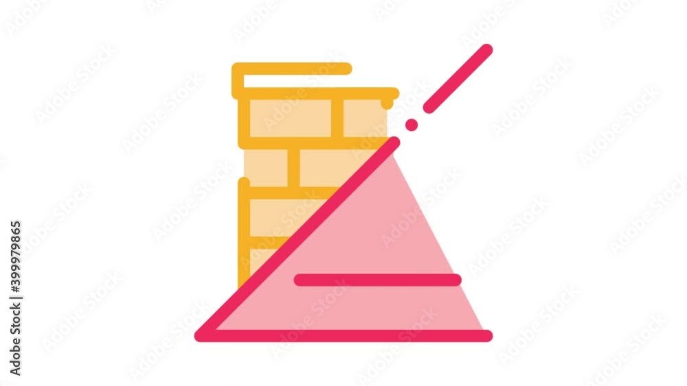 roof and chimney Icon Animation. color roof and chimney animated icon ...