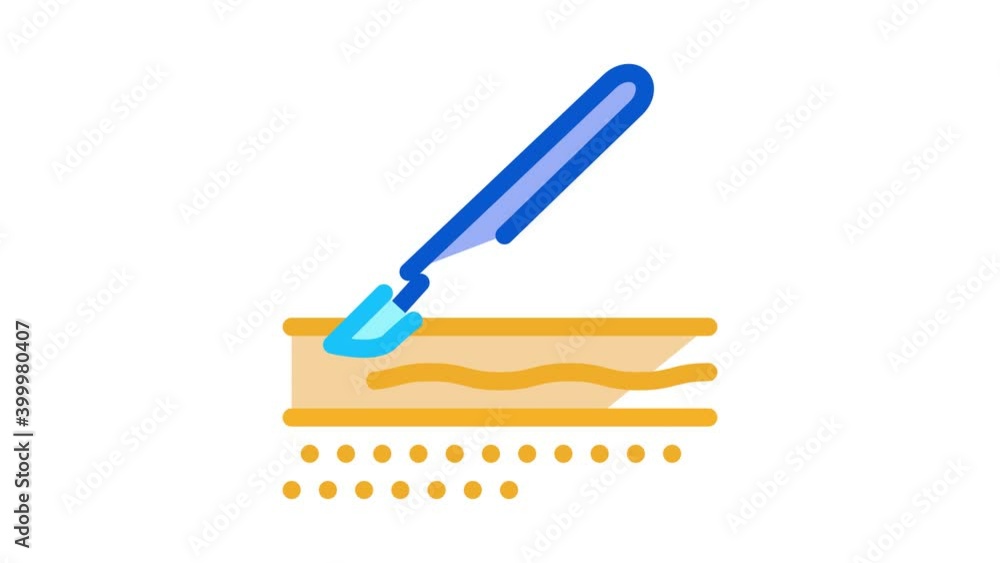 surgical incision Icon Animation. color surgical incision animated icon ...