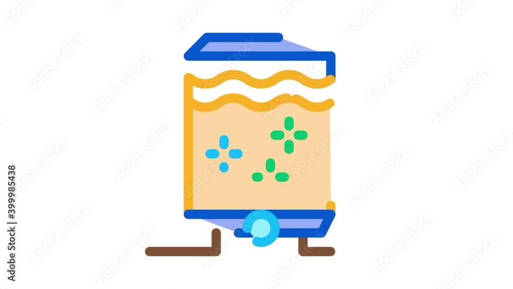 juice concentrate tank Icon Animation. color juice concentrate tank ...