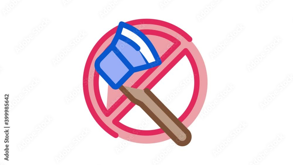 crossed out ax Icon Animation. color crossed out ax animated icon on ...