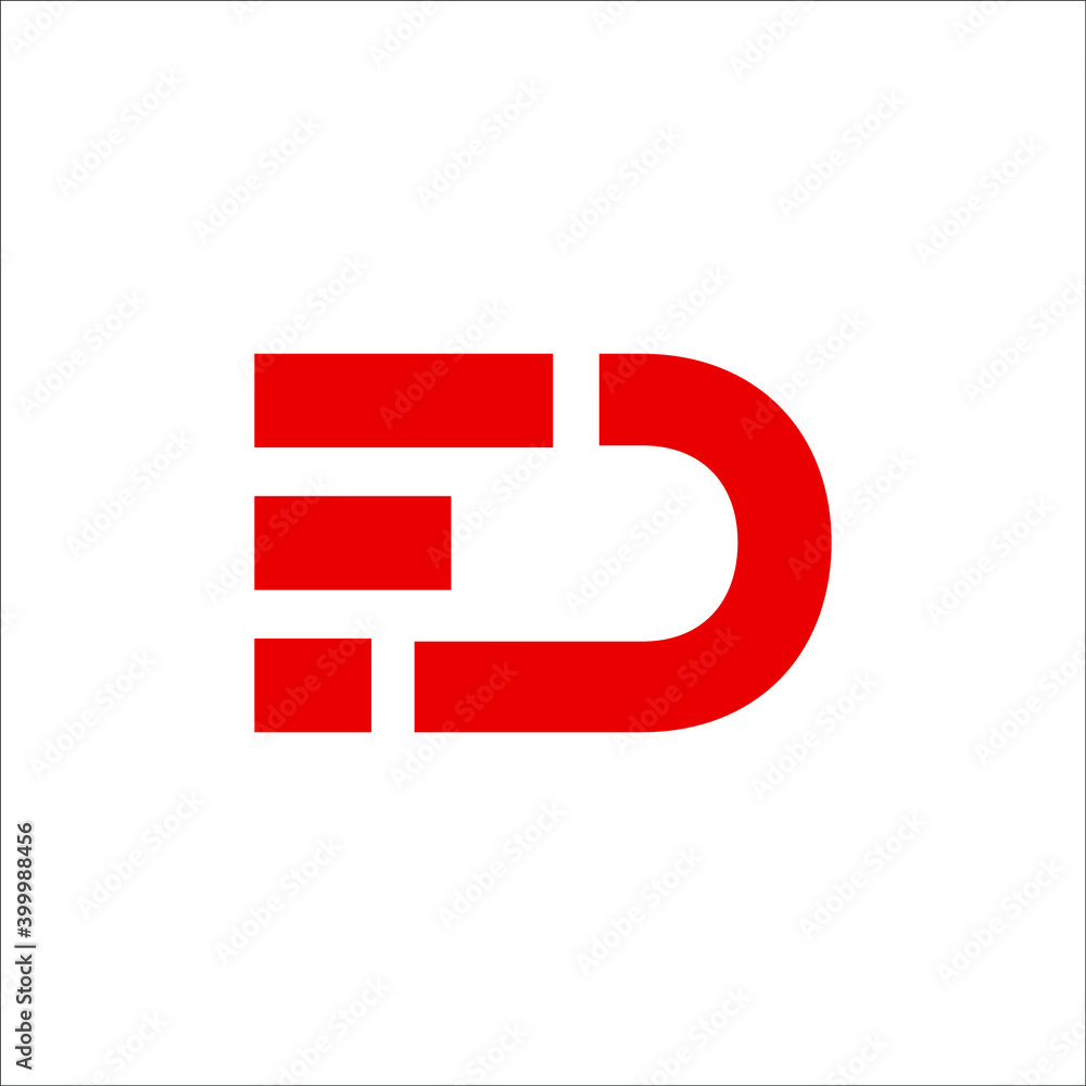 FD logo design Stock Vector | Adobe Stock