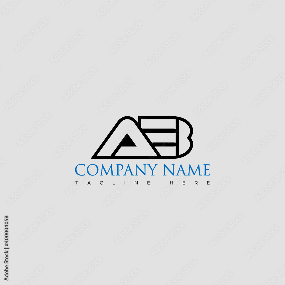 AEB letter logo design and cross shape. Stock Vector | Adobe Stock