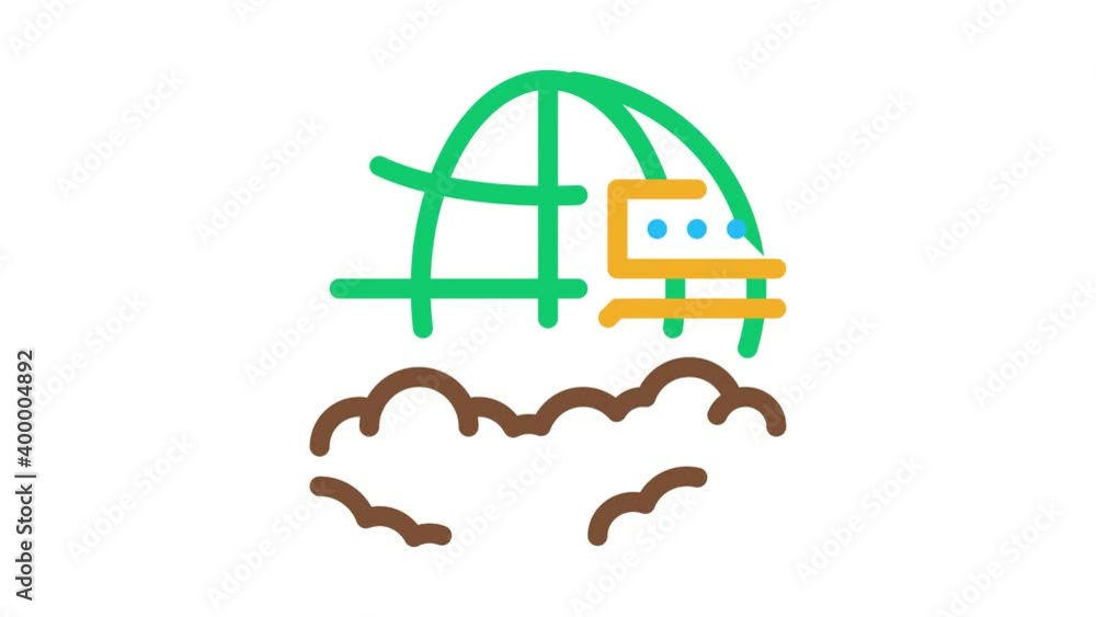 cloud science Icon Animation. color cloud science animated icon on ...