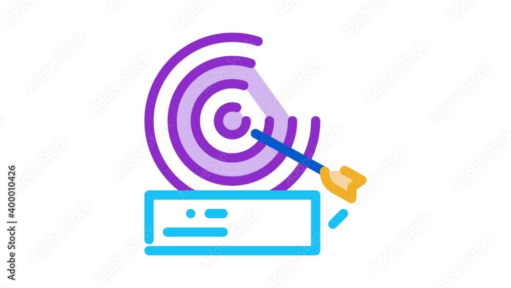 dart hit target Icon Animation. color dart hit target animated icon on ...