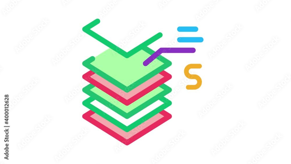 real estate money platform Icon Animation. color real estate money ...