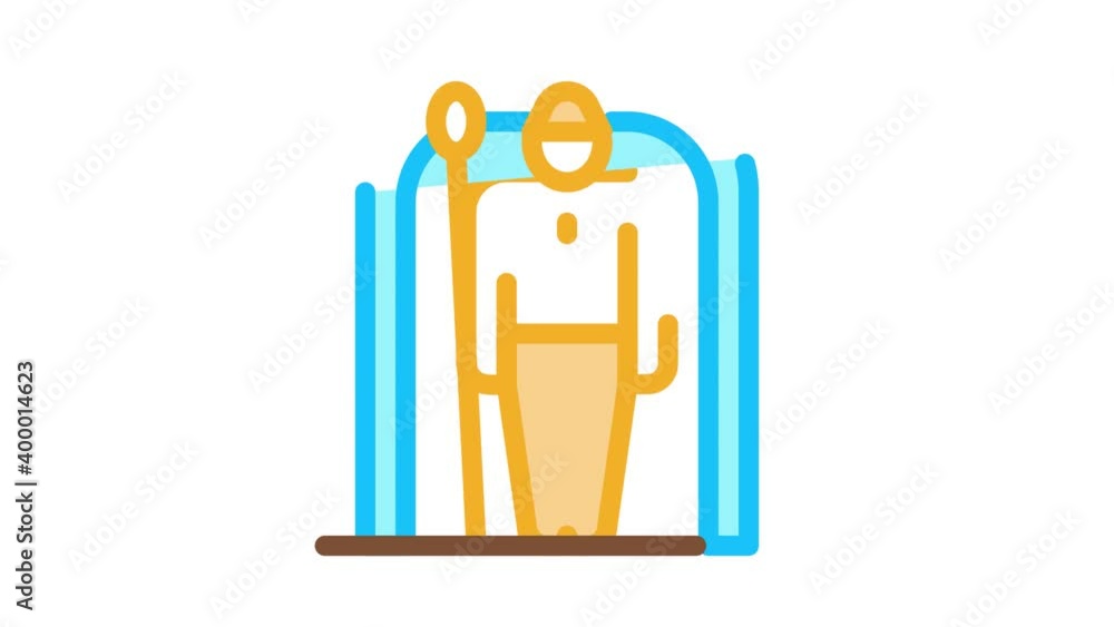 guard man Icon Animation. color guard man animated icon on white ...