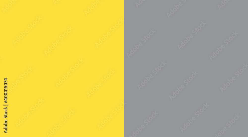 Color of the year 2021 - vibrant yellow and neutral gray, lay out with ...