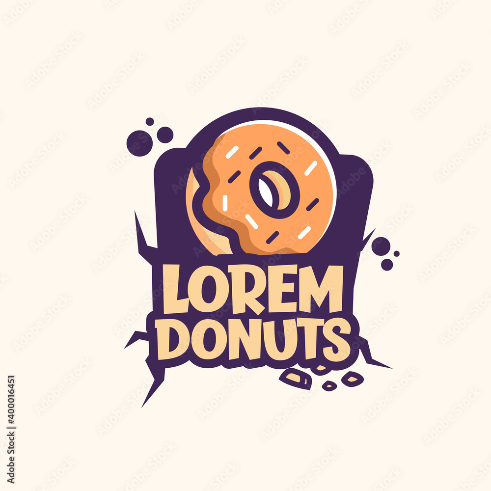 donut shop logo Stock Vector | Adobe Stock